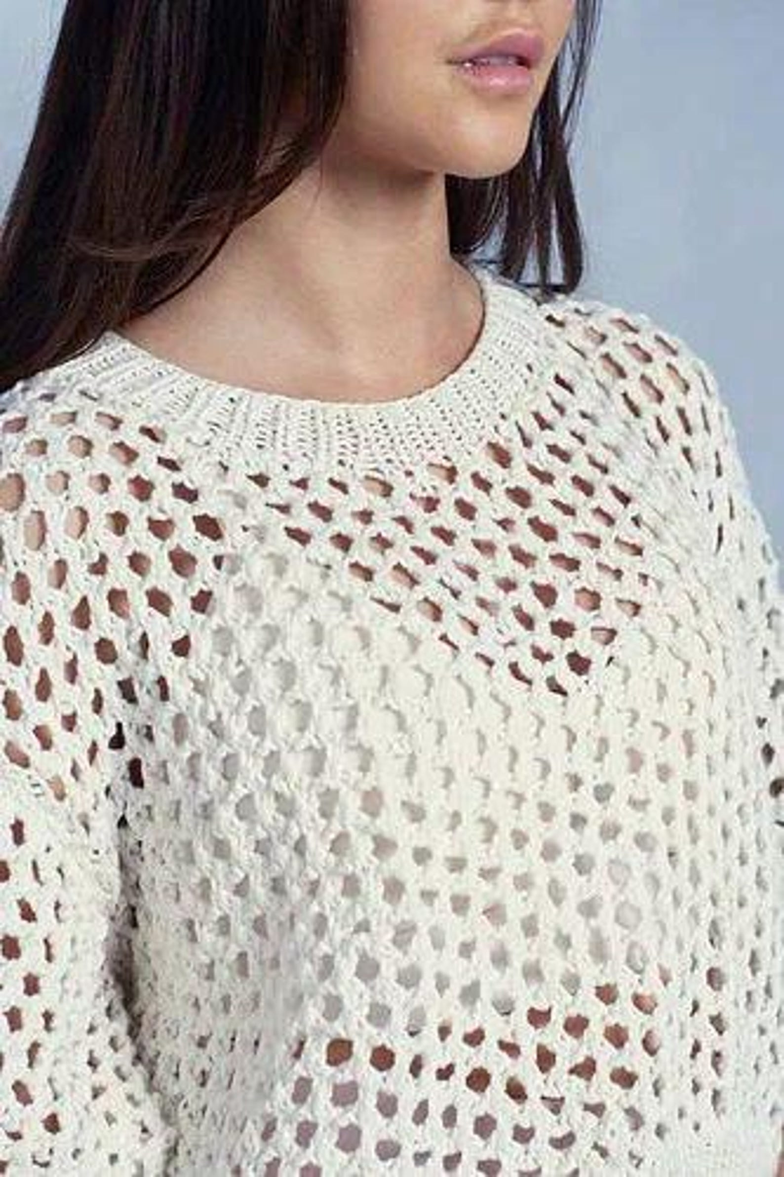 Mesh Top Knitting Pattern, Short Sleeve Sweater, Summer Sweater Pattern ...