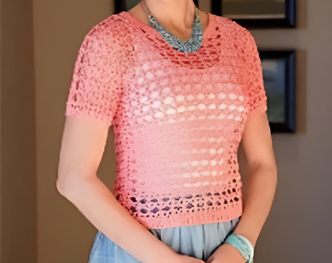 Crochet Top Pattern Top Crochet Mesh Top Pdf Top Summer Top Pdf - Etsy