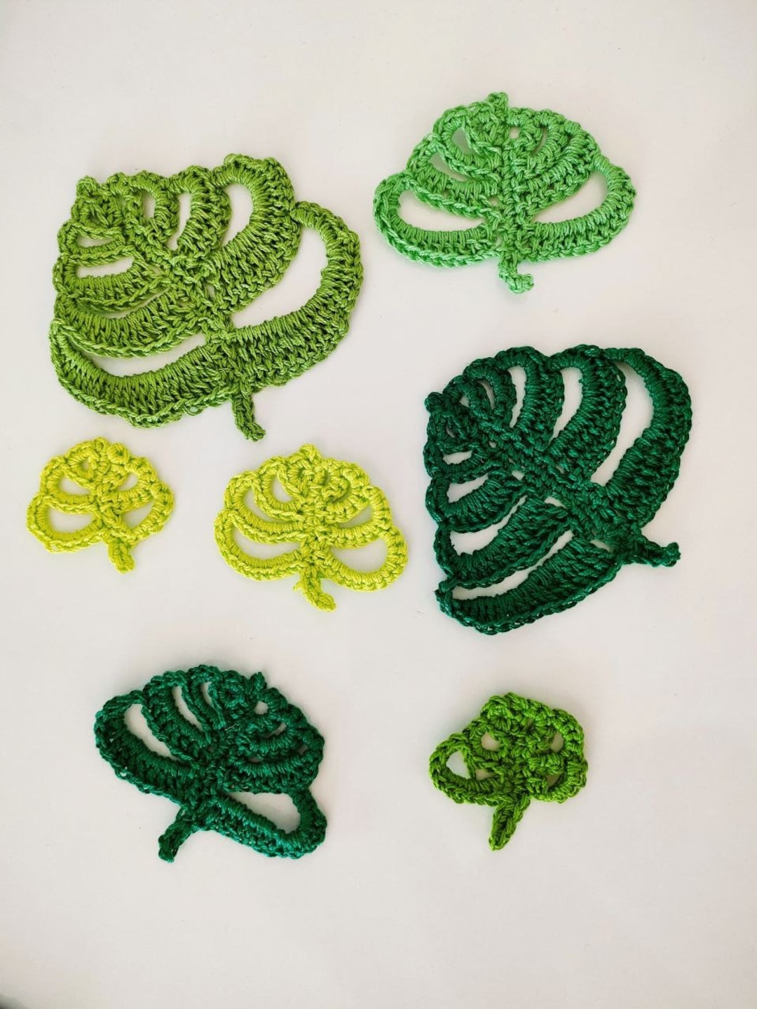 Monstera Leaf Crochet Pattern. Big, Middle, Little Leaf Monstera Crochet Pattern , Instant ...