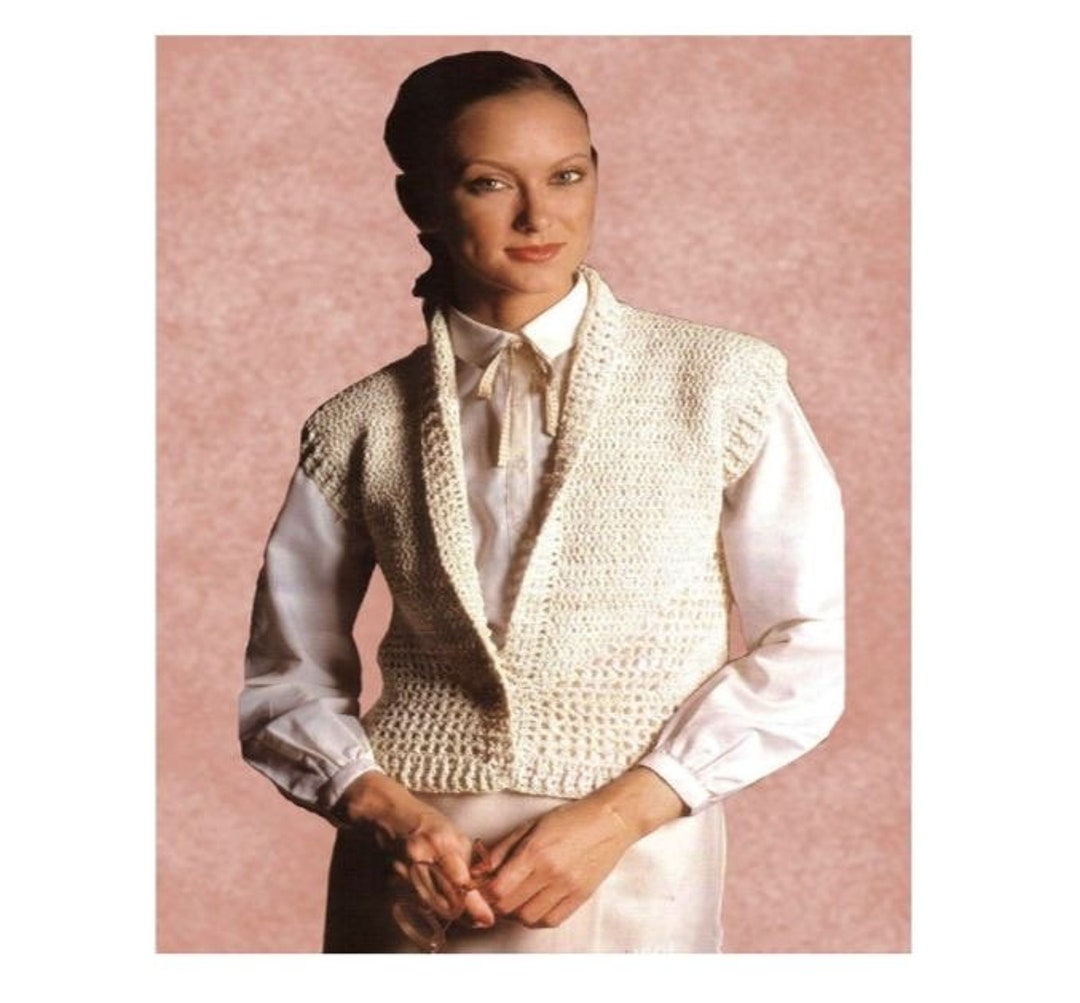Crochet Vest , Crochet Waistcoat Pattern, Women Ladies Vest , Summer ...