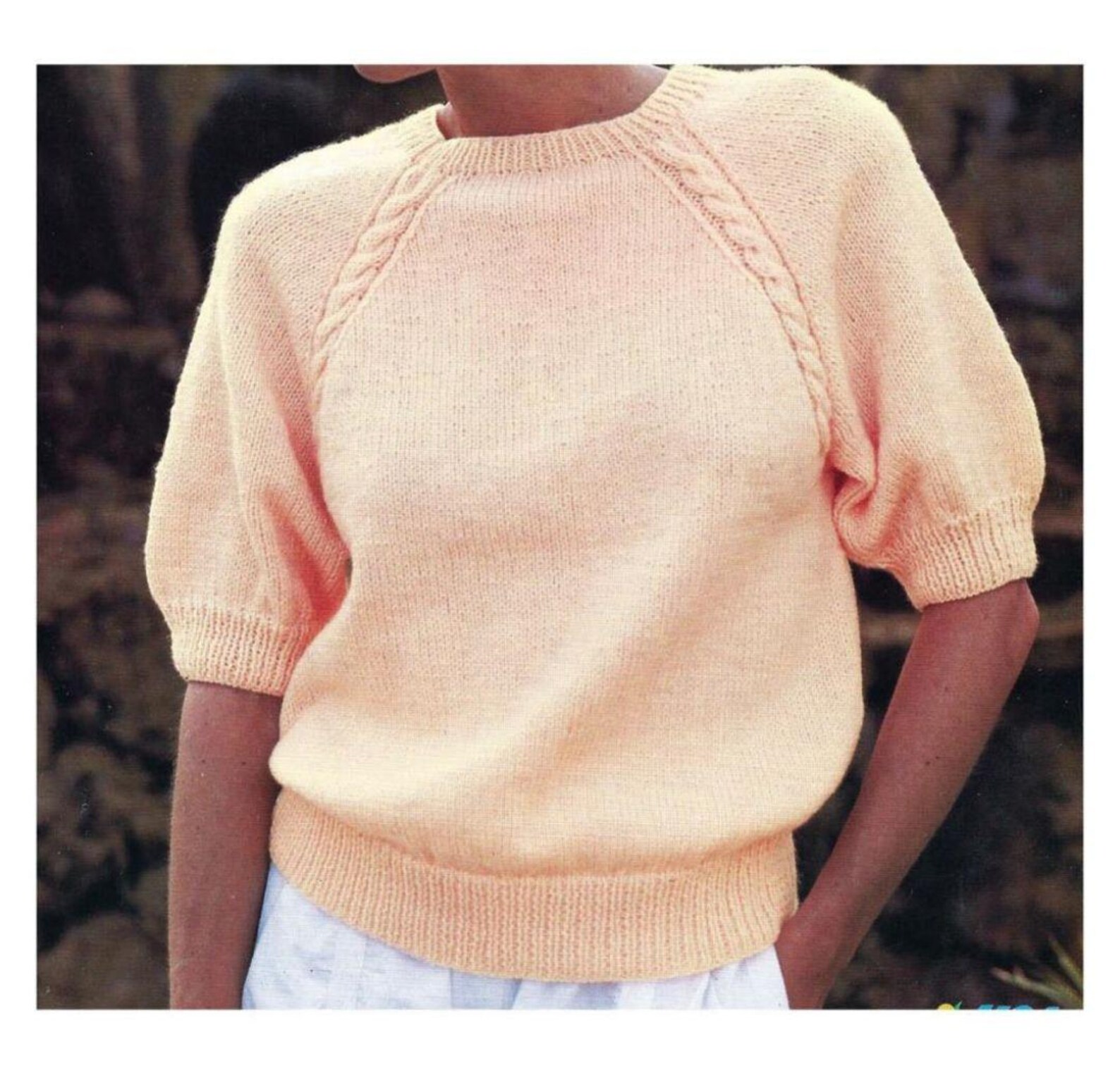 Summer Sweater Knitting Pattern: Easy Knit Women's Top DK Ply Cotton ...