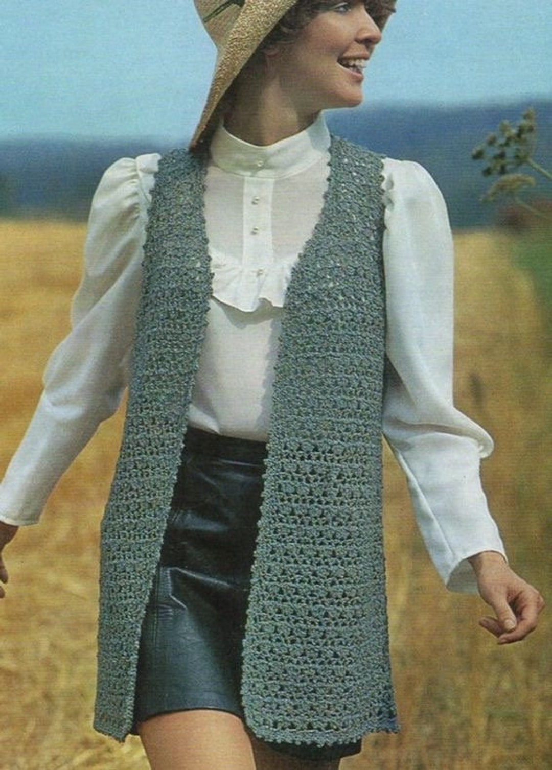 Crochet Waistcoat Pattern: Women's Vest PDF (digital Download) - Etsy