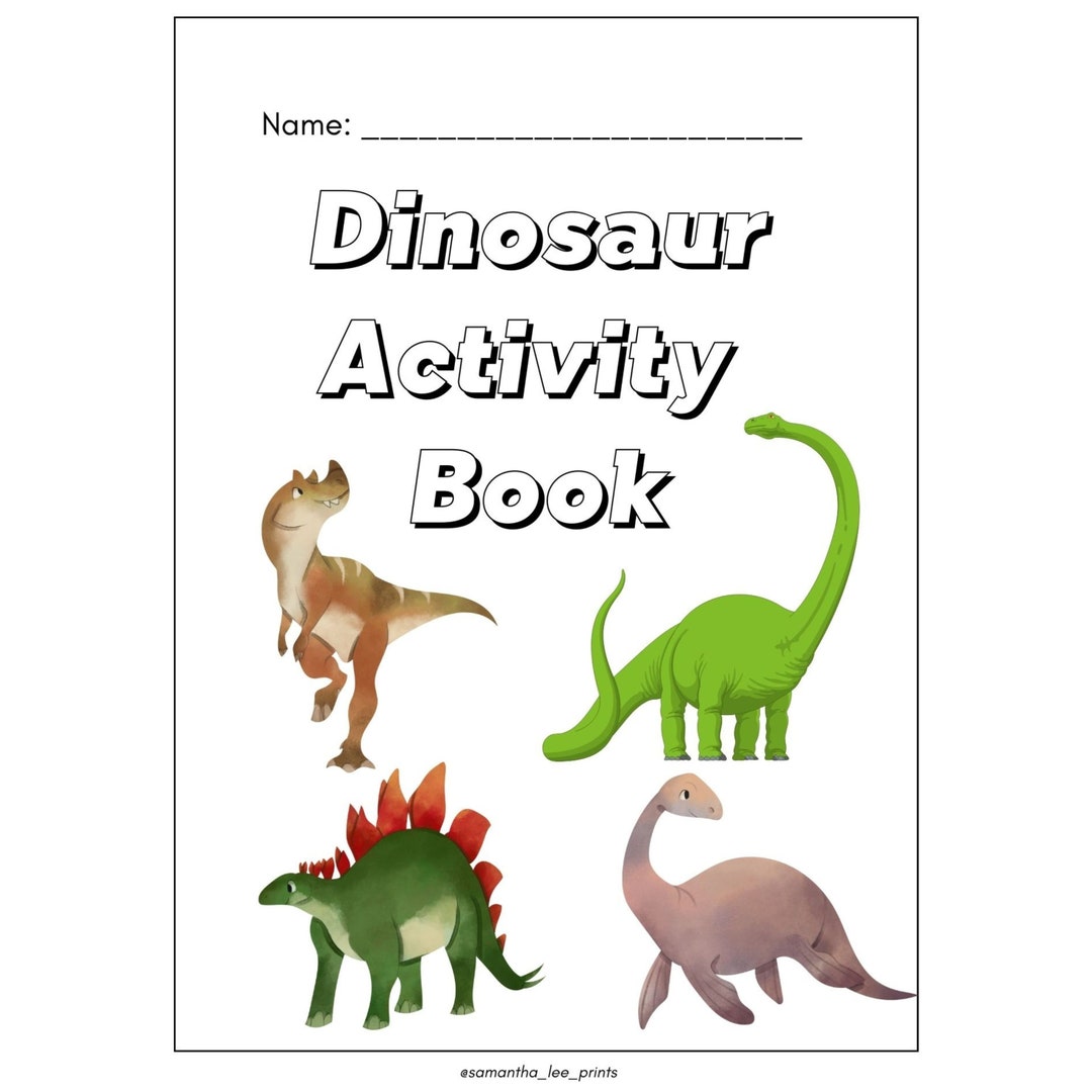 Dinosaurs Activity Book Digital Download - Etsy