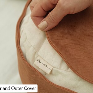 Cotton Meditation Cushion Cover With Zipper, Floor Cushion Cover Set ...