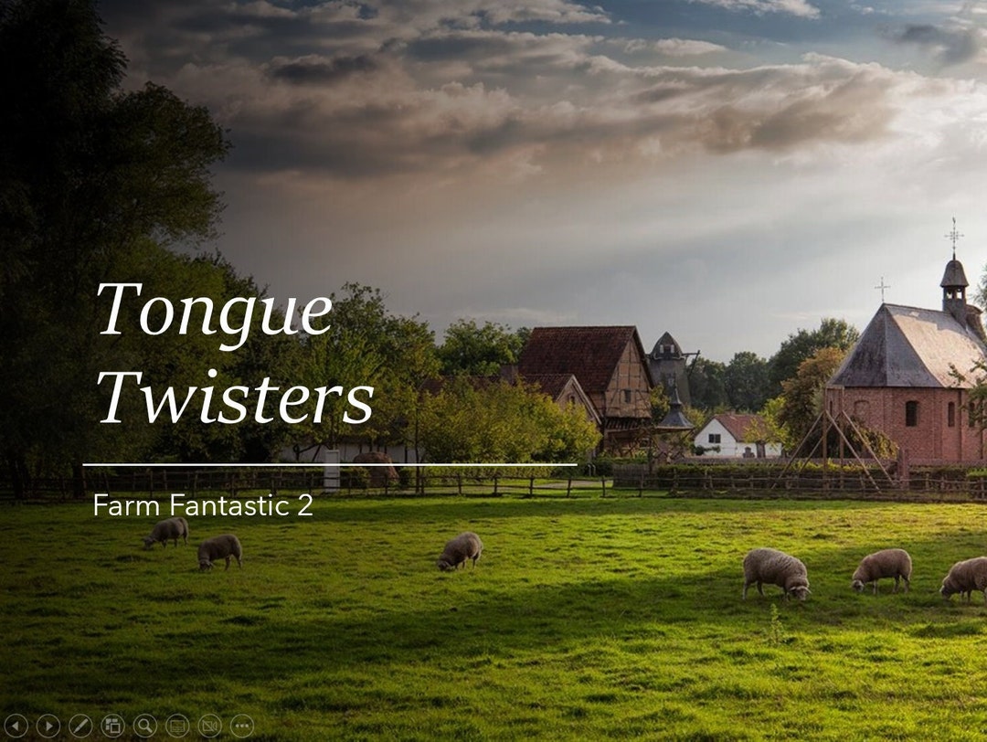 Powerpoint Tongue Twisters - Farm Fantastic 2 - Etsy