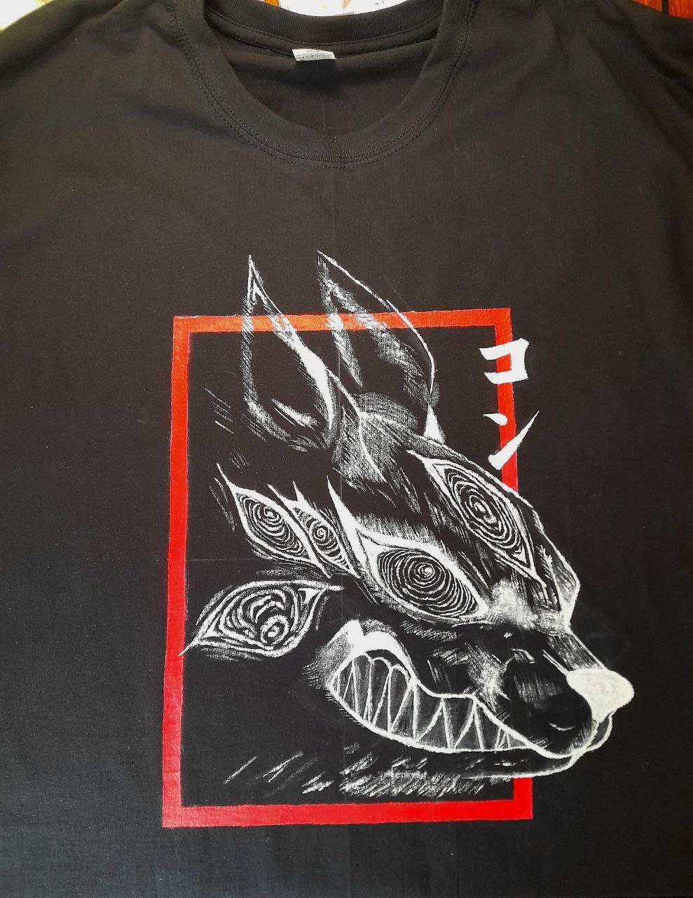 Chainsaw Man Tshirt Kon Handpainted - Etsy