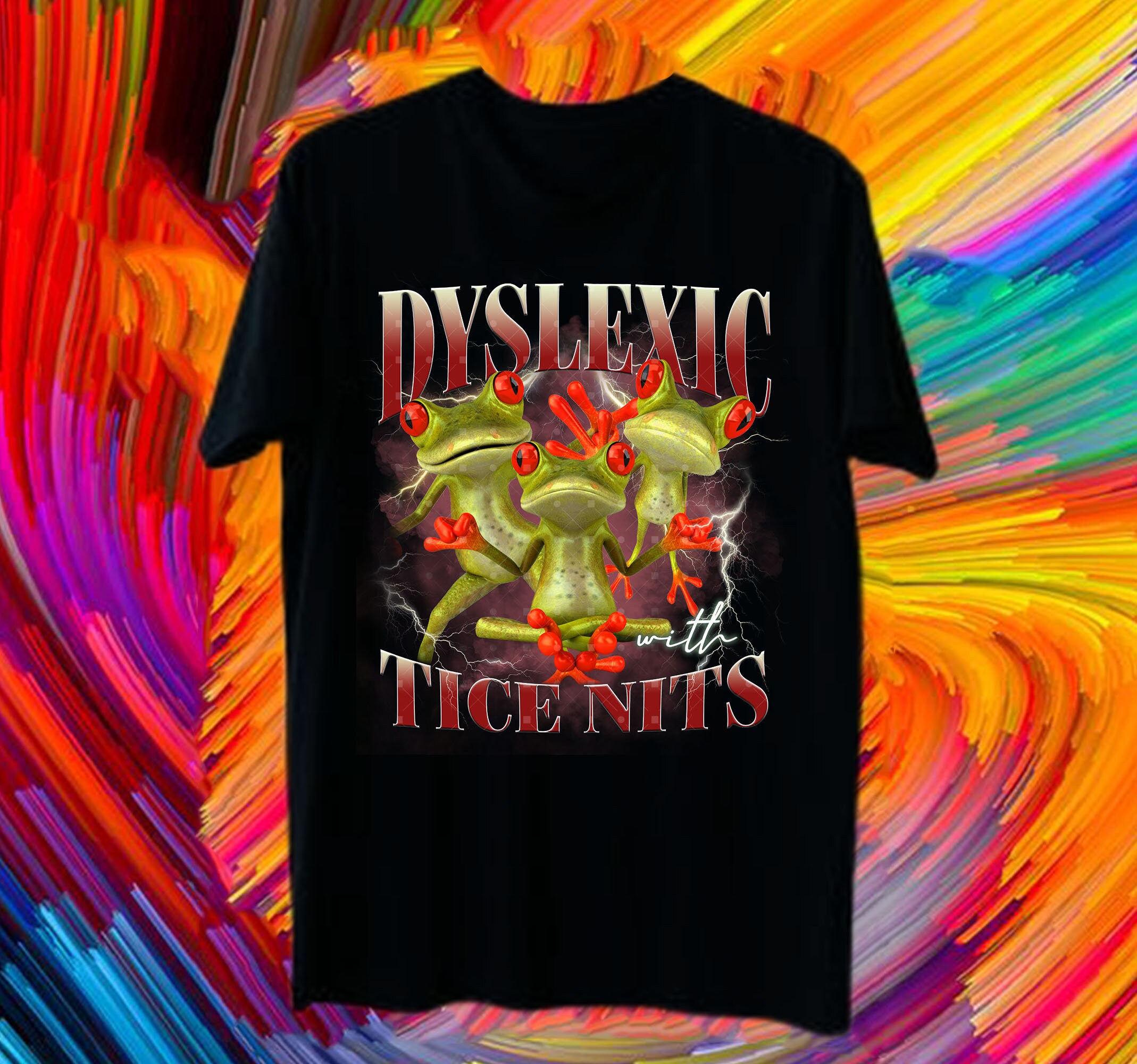 Dyslexic With Tice Nits PNG - Etsy