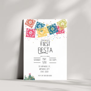 First Fiesta Birthday Invitation Digital Download, Spanish Birthday ...