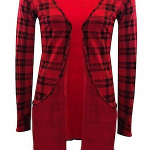 Womens Ladies Girls Long Sleeve Boyfriend Top Open Pocket Cardigan - Etsy