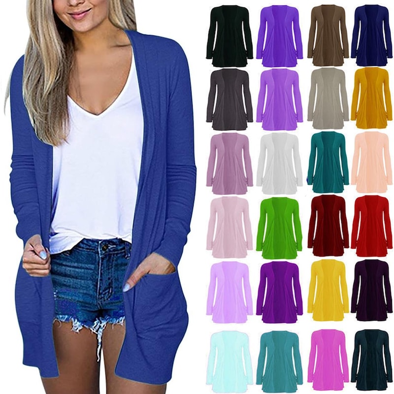 Navy Blue Long Cardigan for Women - Etsy UK