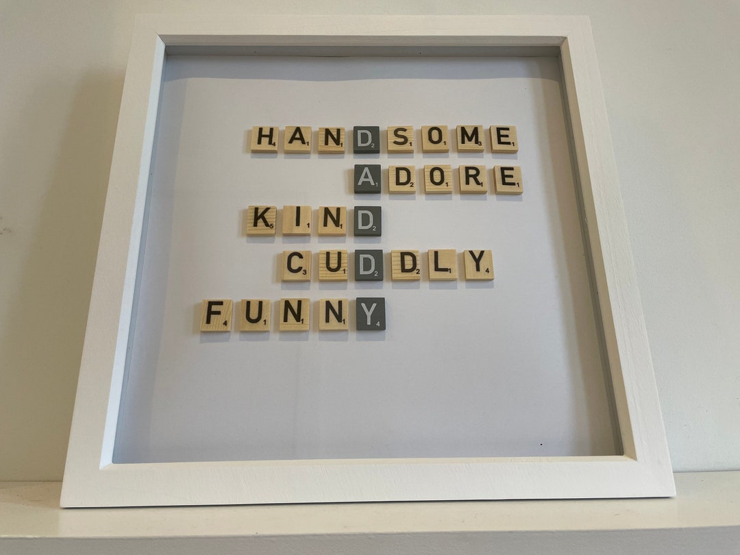 Fathers Day “daddy” Scrabble Frame - Etsy
