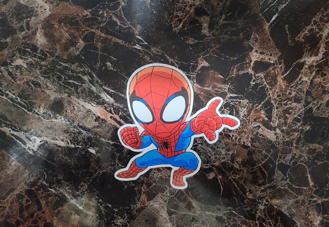 Web-slinger Chibi Vinyl Sticker - Etsy