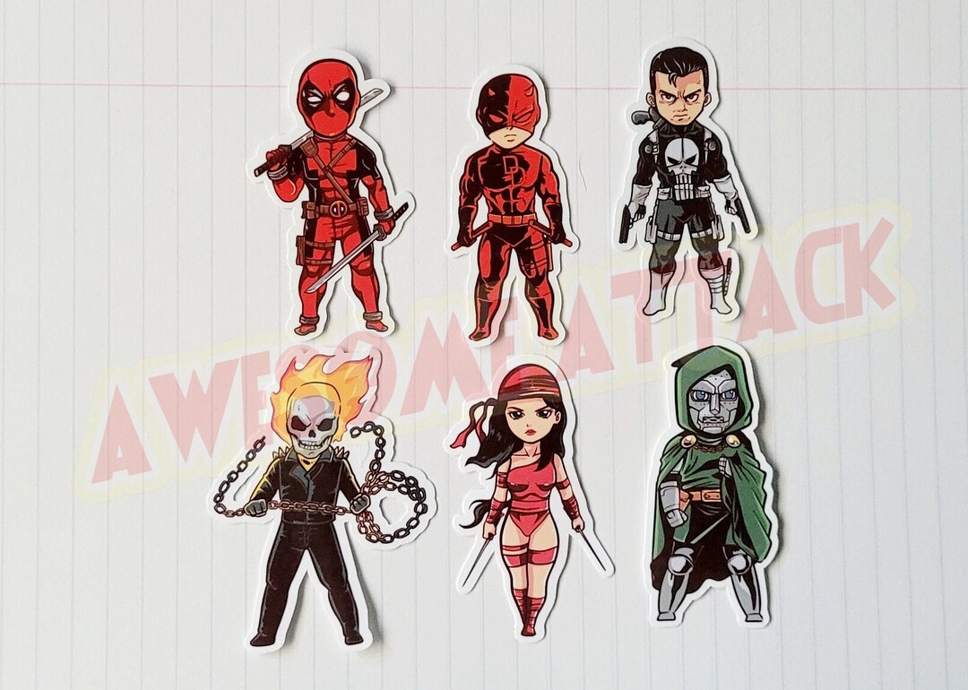 Marvelous Heroes Vol. 1 Vinyl Stickers - Etsy