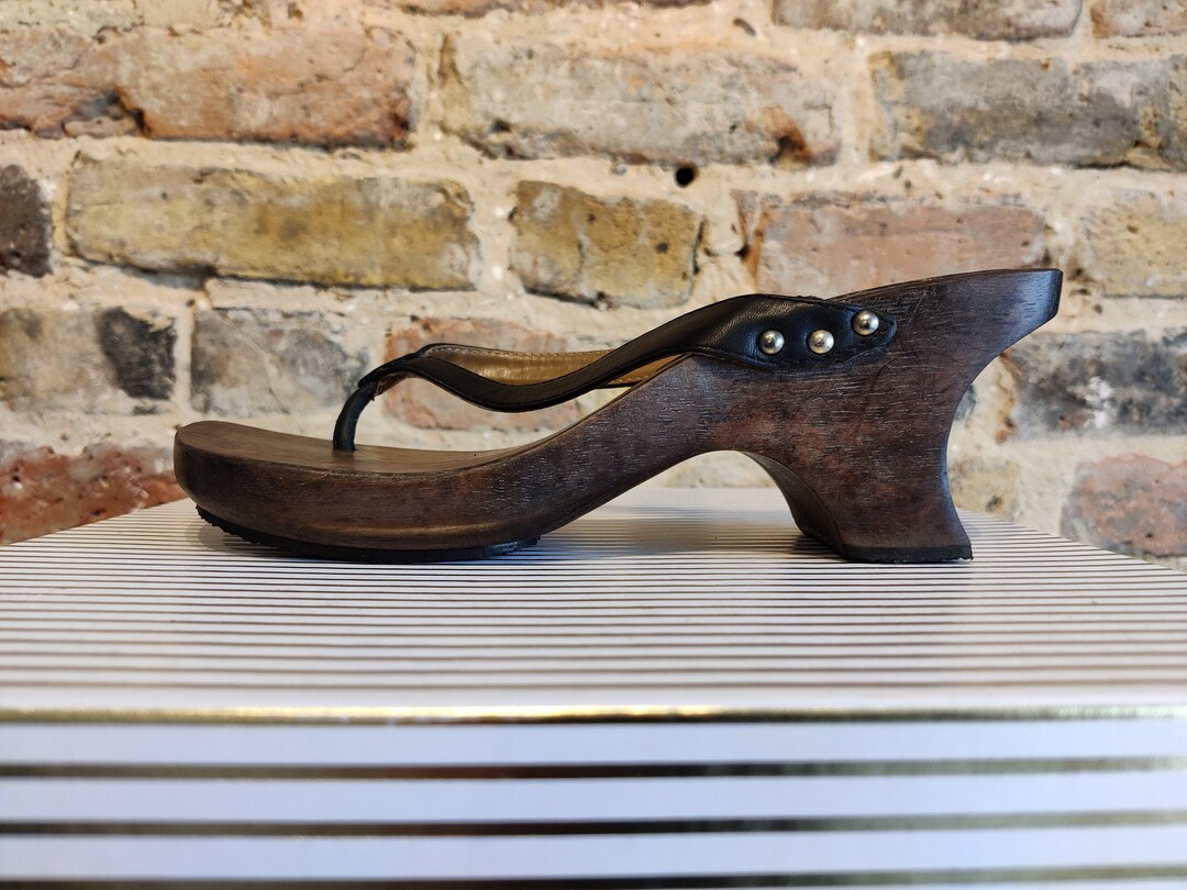 Candie's Vintage 90s Japanese Geta Style Wood Platform - Etsy
