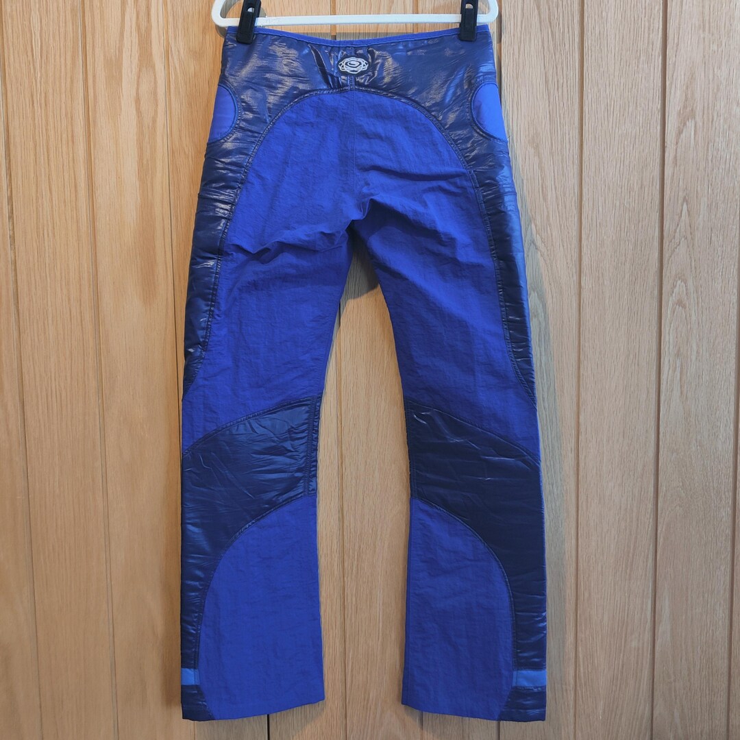 Vintage 90s Raver Neon Blue Reflective Padded Nucleostar Cyber Goth ...
