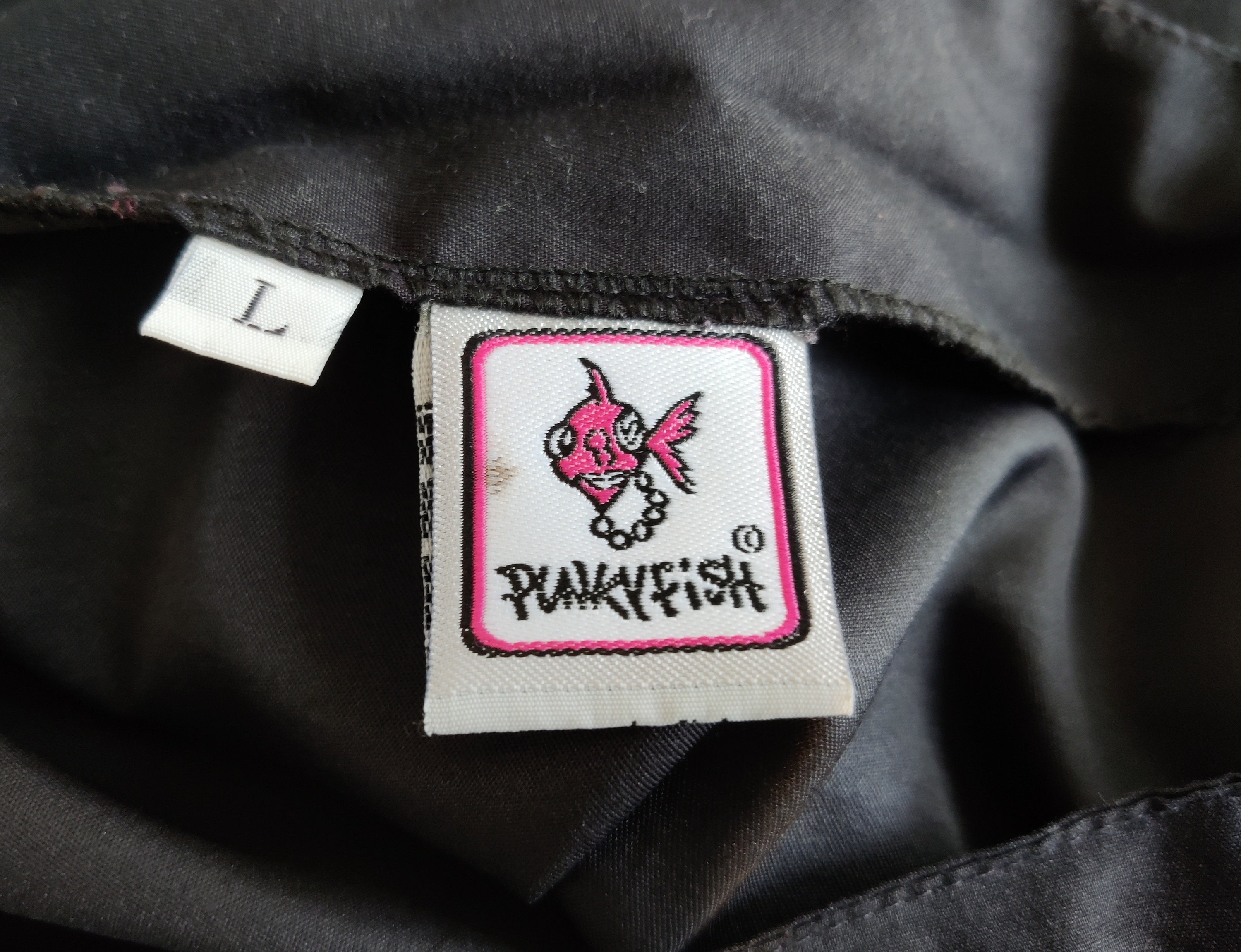Y2K Early 2000s Punkyfish Black Asymmetric Zip Zipper Cyber Goth Mini ...