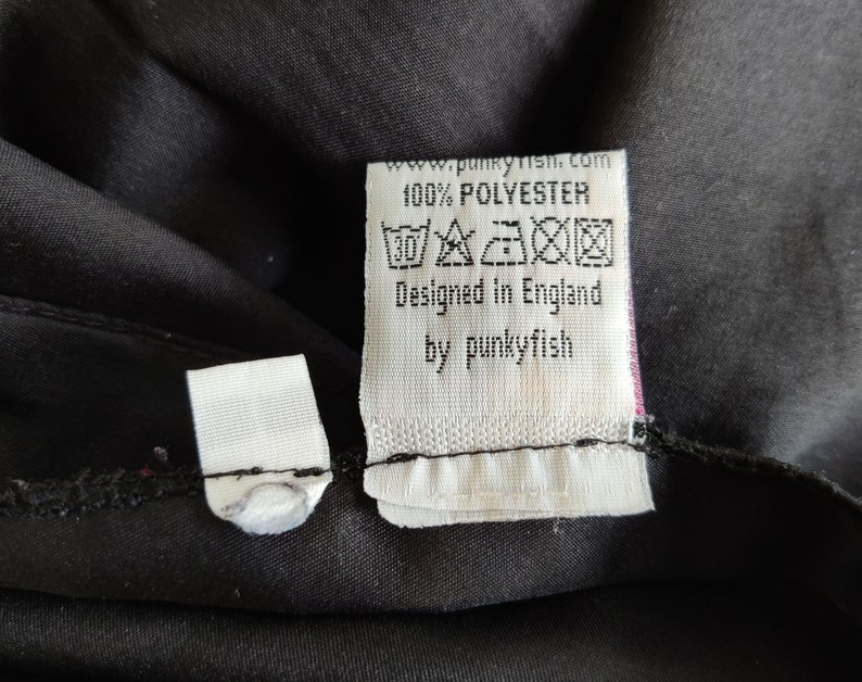 Y2K Early 2000s Punkyfish Black Asymmetric Zip Zipper Cyber Goth Mini ...