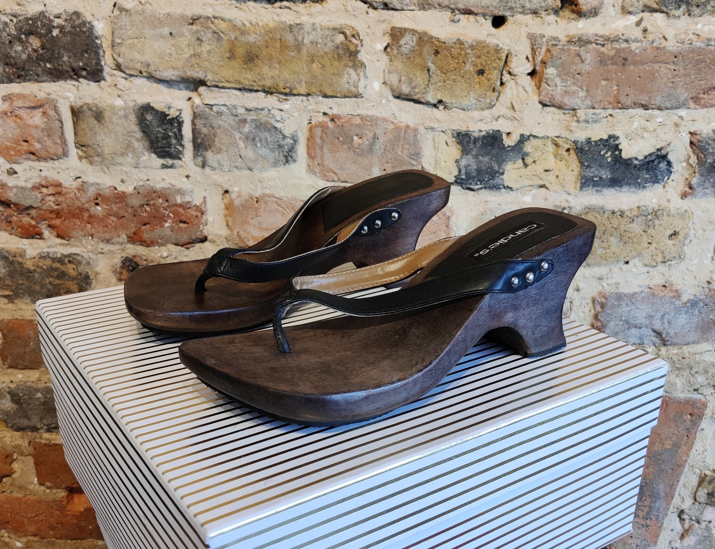 Candie's Vintage 90s Japanese Geta Style Wood Platform - Etsy