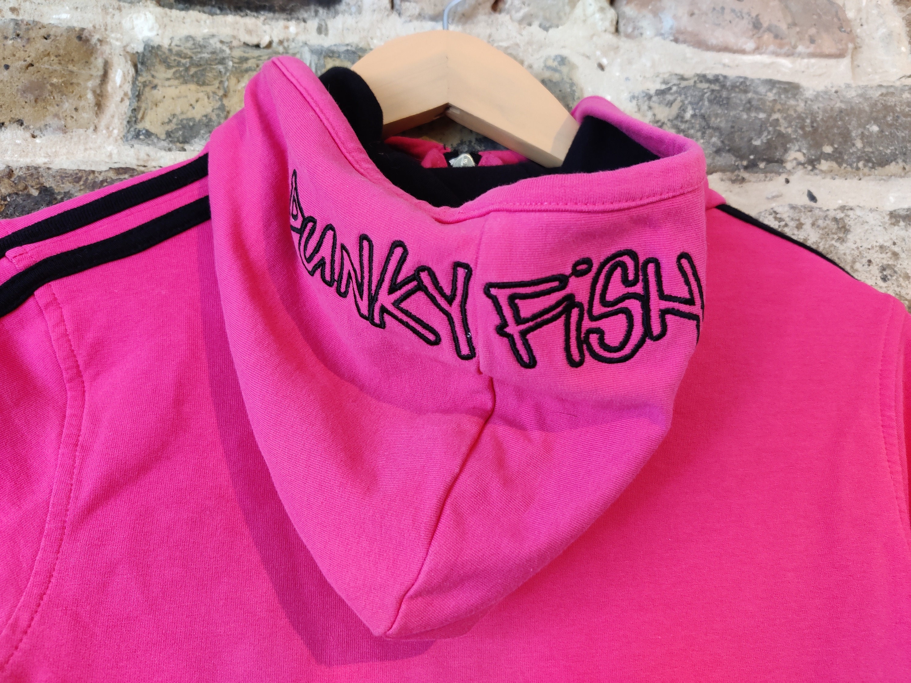 Punkyfish Pink Hoodie Stripe Embroidered Jacket - Etsy