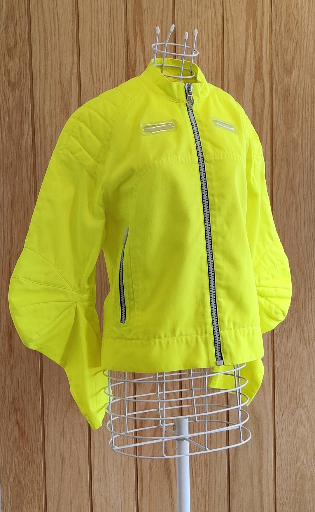 Vintage Y2K Cyberdog Neon Yellow Armour Sculptural Rave Cyber Goth ...