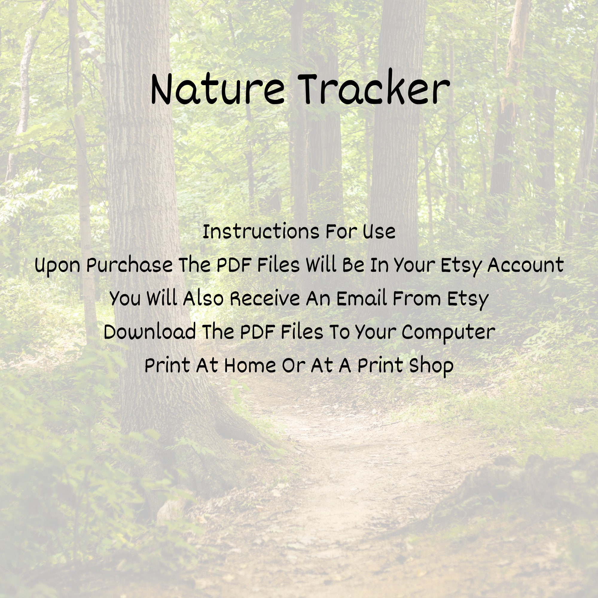 Nature Tracker PDF - Printable Outdoor Adventure Journal - Record ...