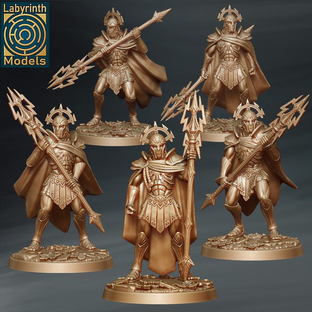 Olympians Warriors of Zeus Unit - Individual/set of 5 Miniatures - D&D ...