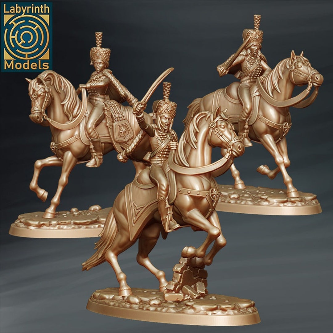 Magitek Empire Hussar Cavalry Unit Individual/set of 3 Miniatures D&D ...