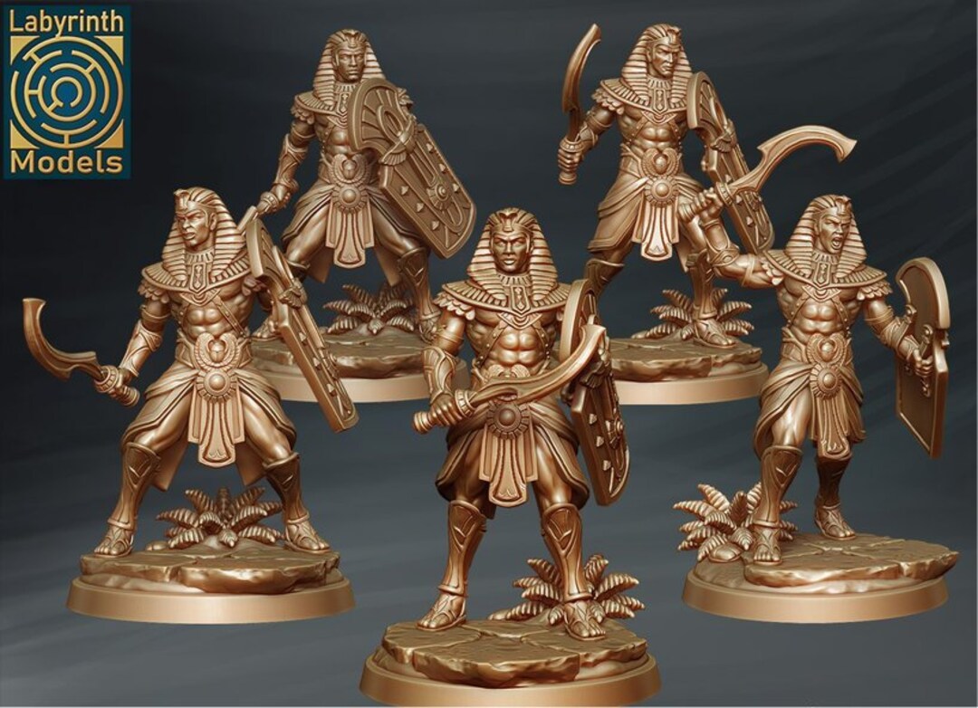 Kingdom of Kemet Nile Warriors Individual/set of 5 Miniatures - D&D ...