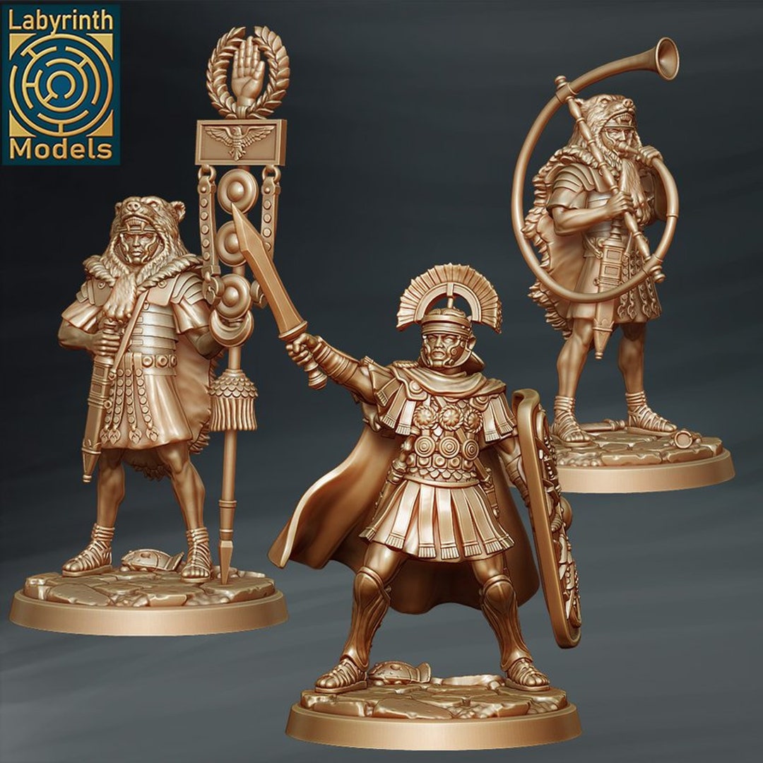 Aquila Empire: Officers - Individual/set of 3 Miniatures - D&D Fantasy ...