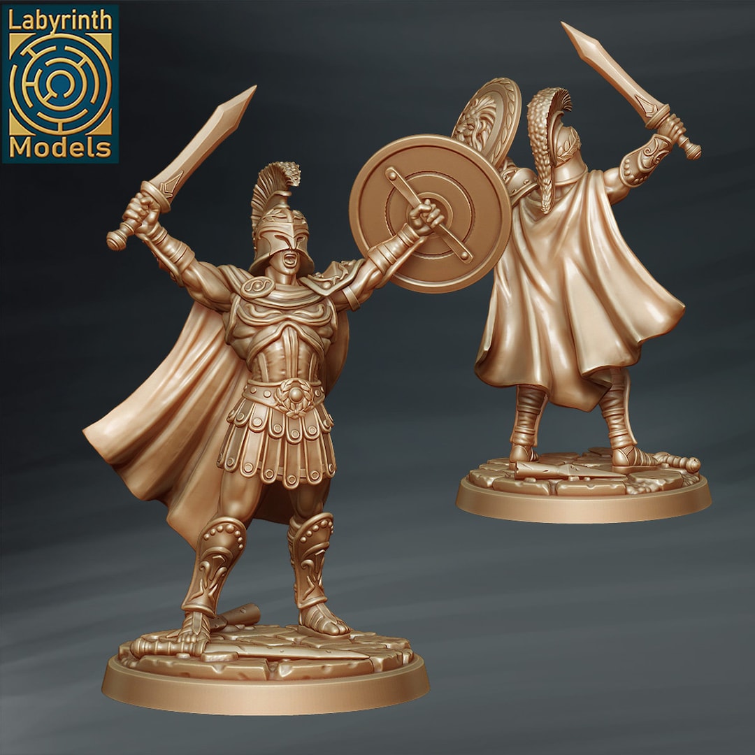 Gladiators Arena Champion Miniature (male) - D&D Fantasy RPG ...