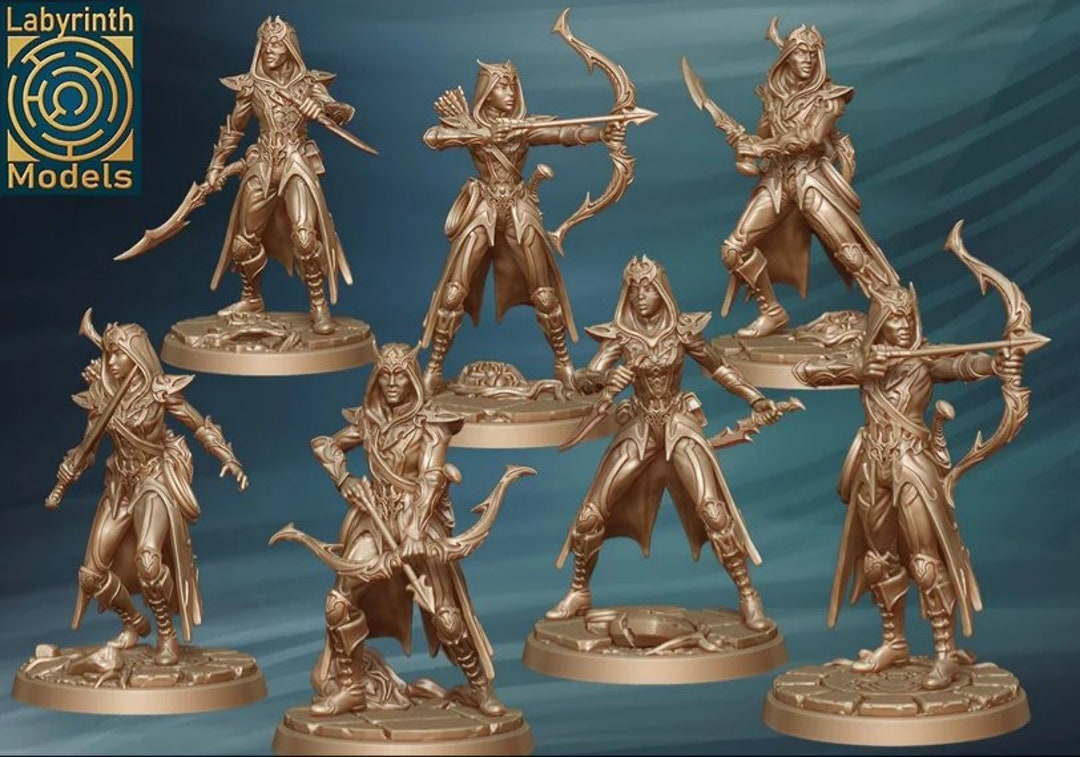 Dark Elves Talons Individual/unit/champion D&D Fantasy RPG - Labyrinth Models - Assassins ...