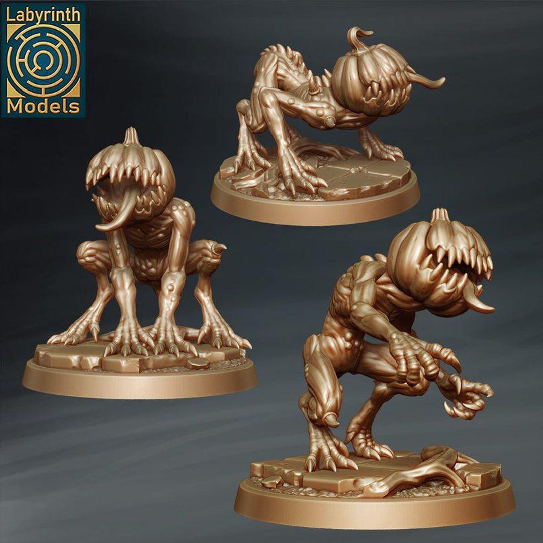 Spitegourds - Halloween Collection - Set of 3/individual Miniatures - D&D Fantasy RPG ...