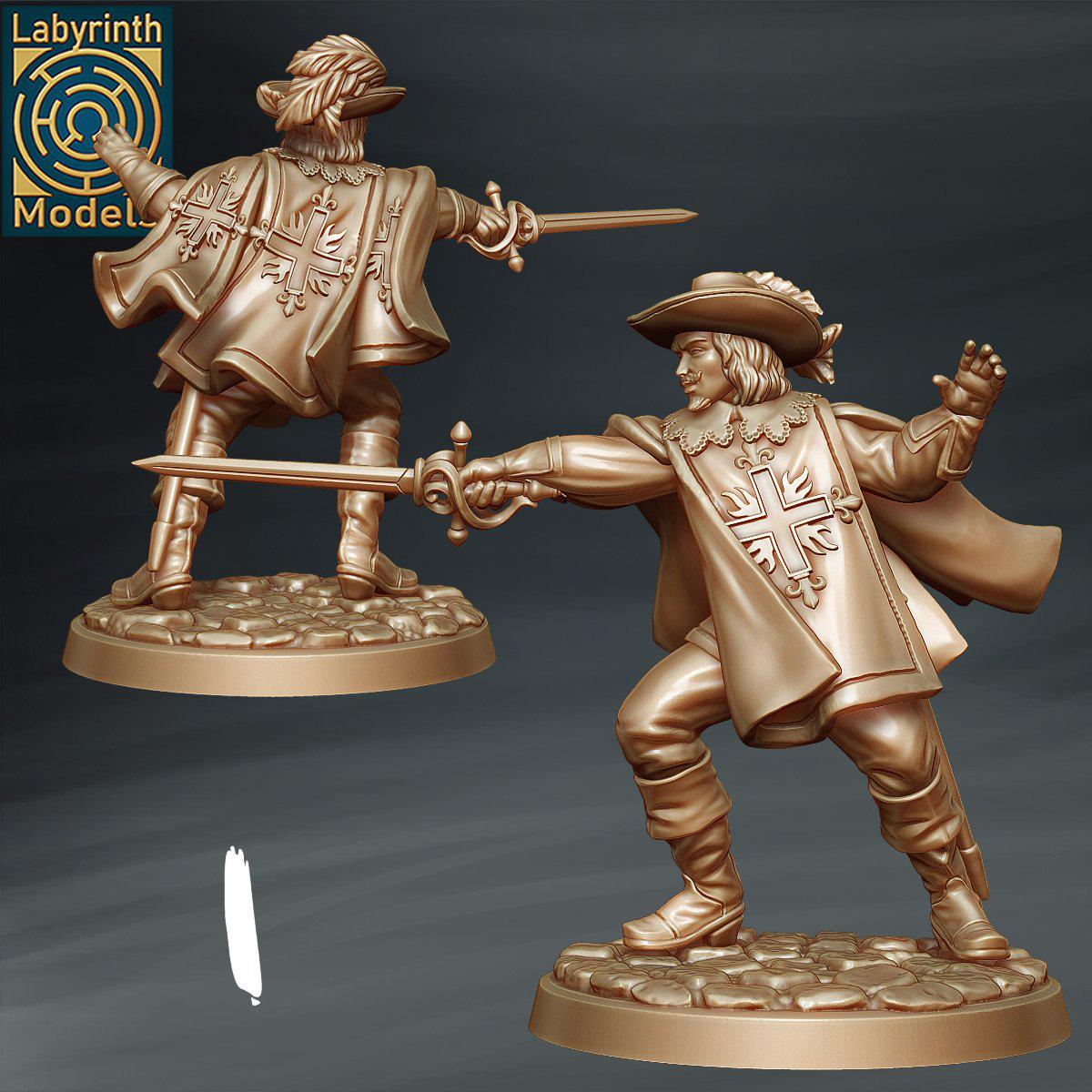 Musketeer Unit - Individual/set of 6 Miniatures - D&D Fantasy RPG ...