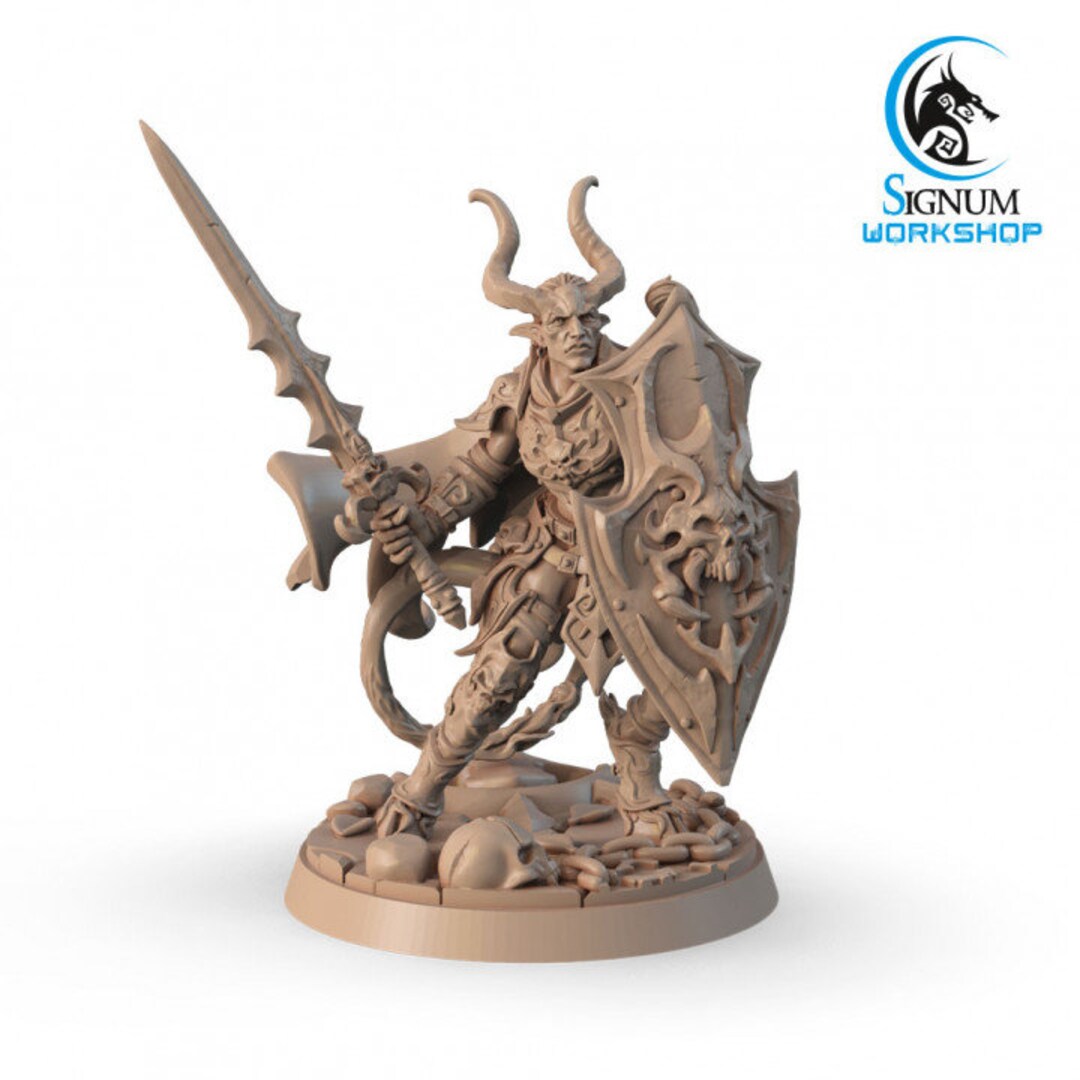 Nerent the Dark Knight Signum Workshop Tiefling - Etsy