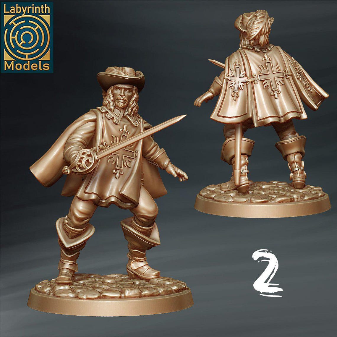 Musketeer Unit - Individual/set of 6 Miniatures - D&D Fantasy RPG ...
