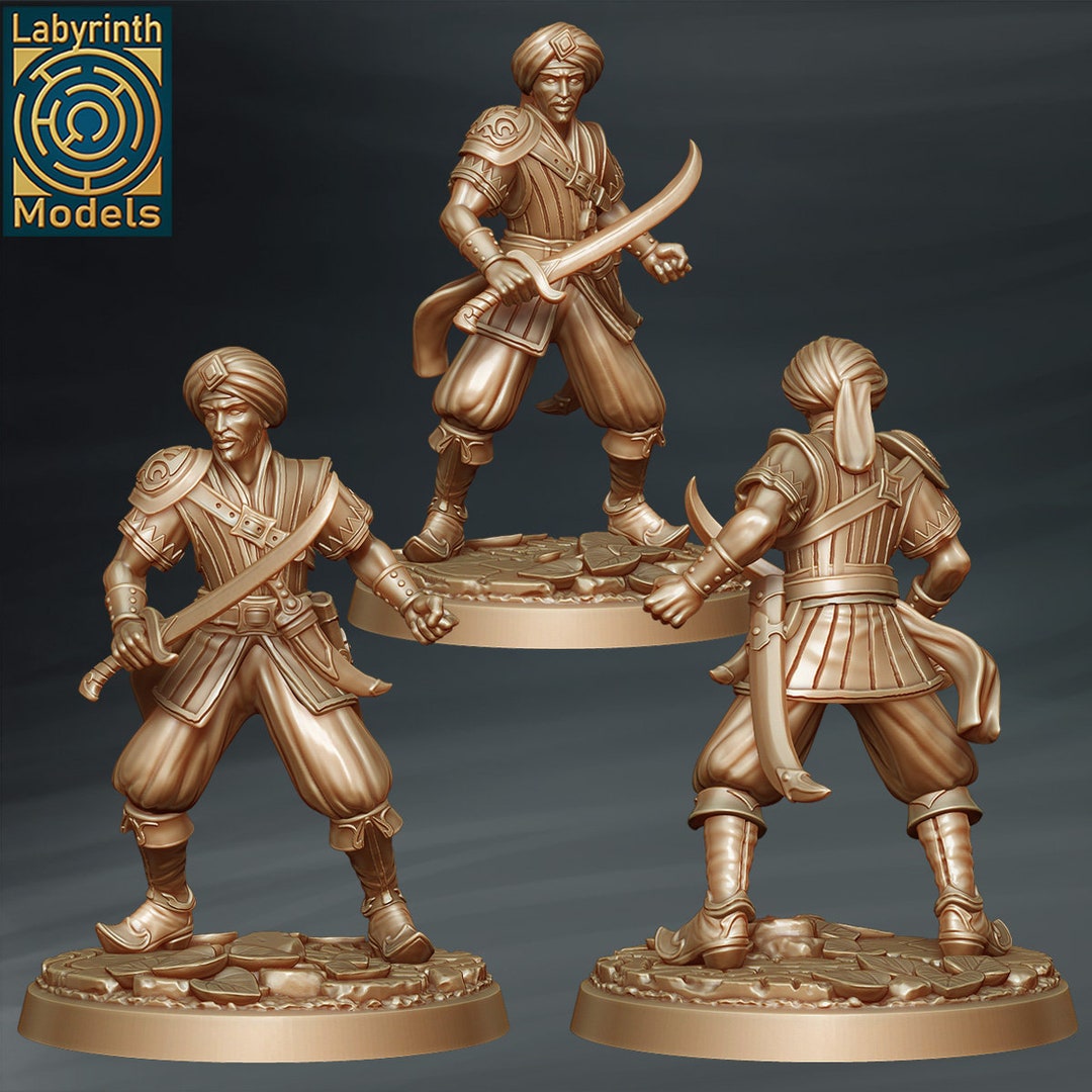 Cerulean Kingdom Sinbad Miniature D&D Fantasy RPG - Labyrinth Models ...