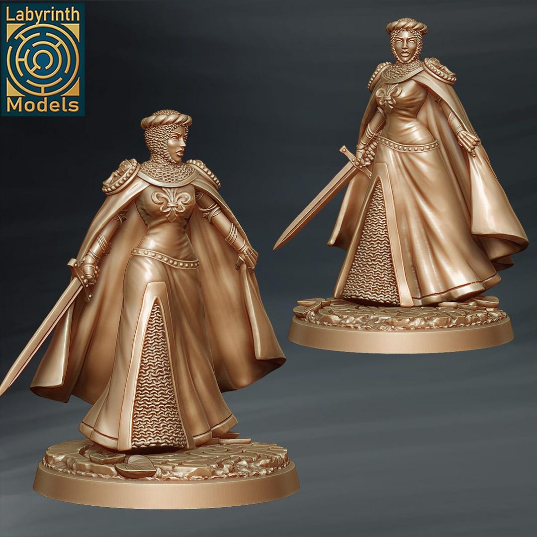 Arthurian Legend, Lady Dindrane Miniature - D&D Fantasy RPG - Labyrinth ...