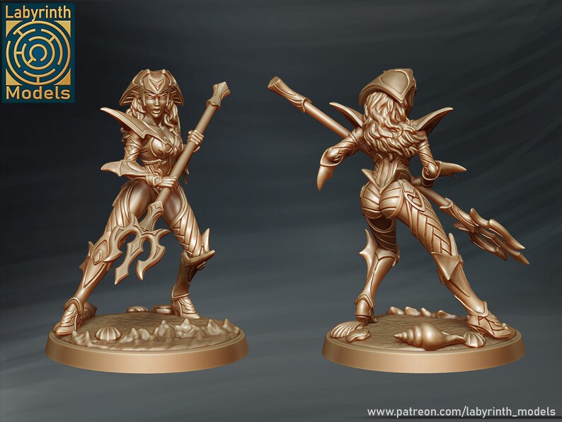 Sea Elves Sirens Unit 5 Miniatures D&D Fantasy RPG - Etsy