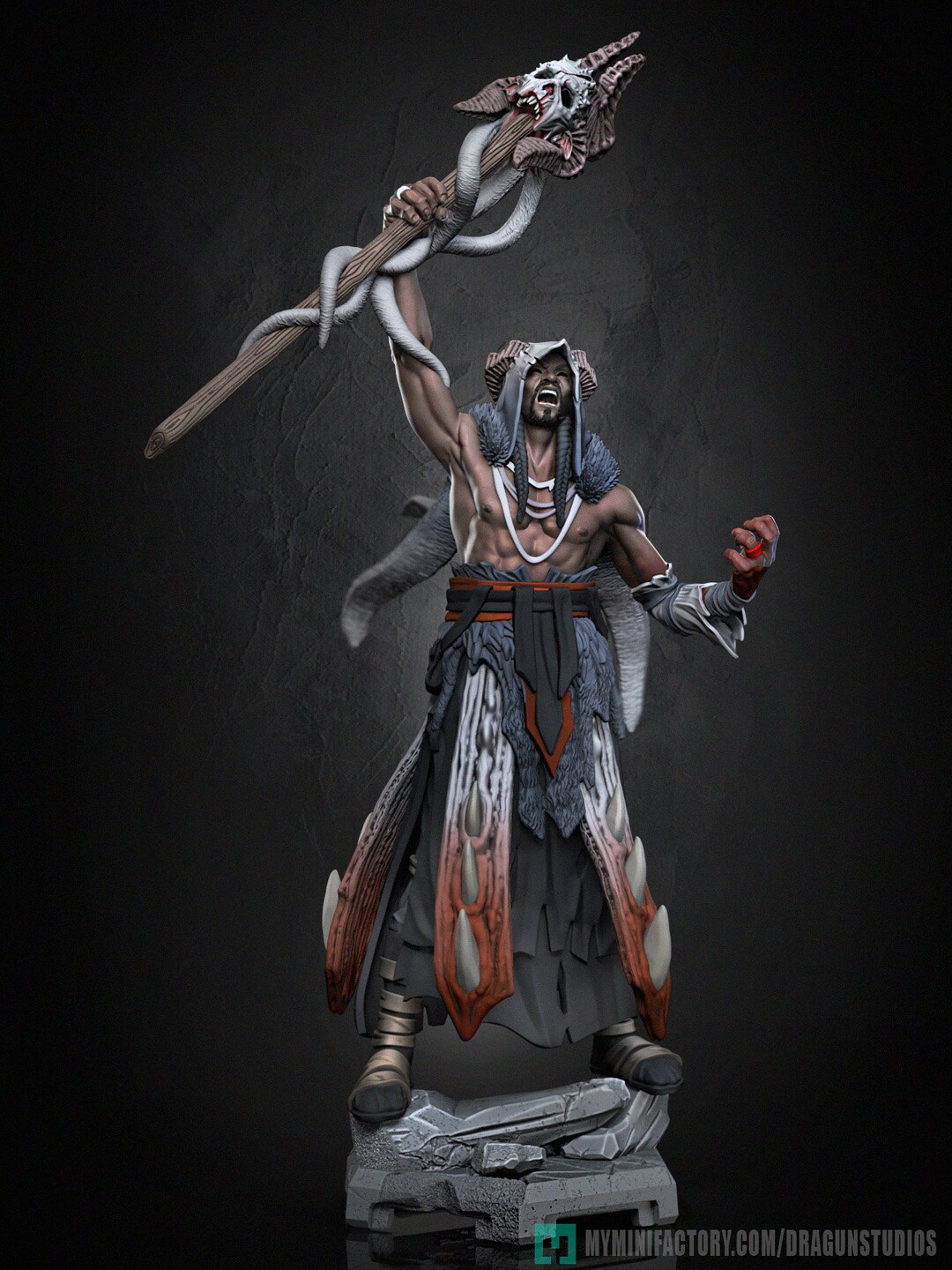 Korvus Godd Sorcerer baal Set 3D Printed Miniature Dragun Studios ...