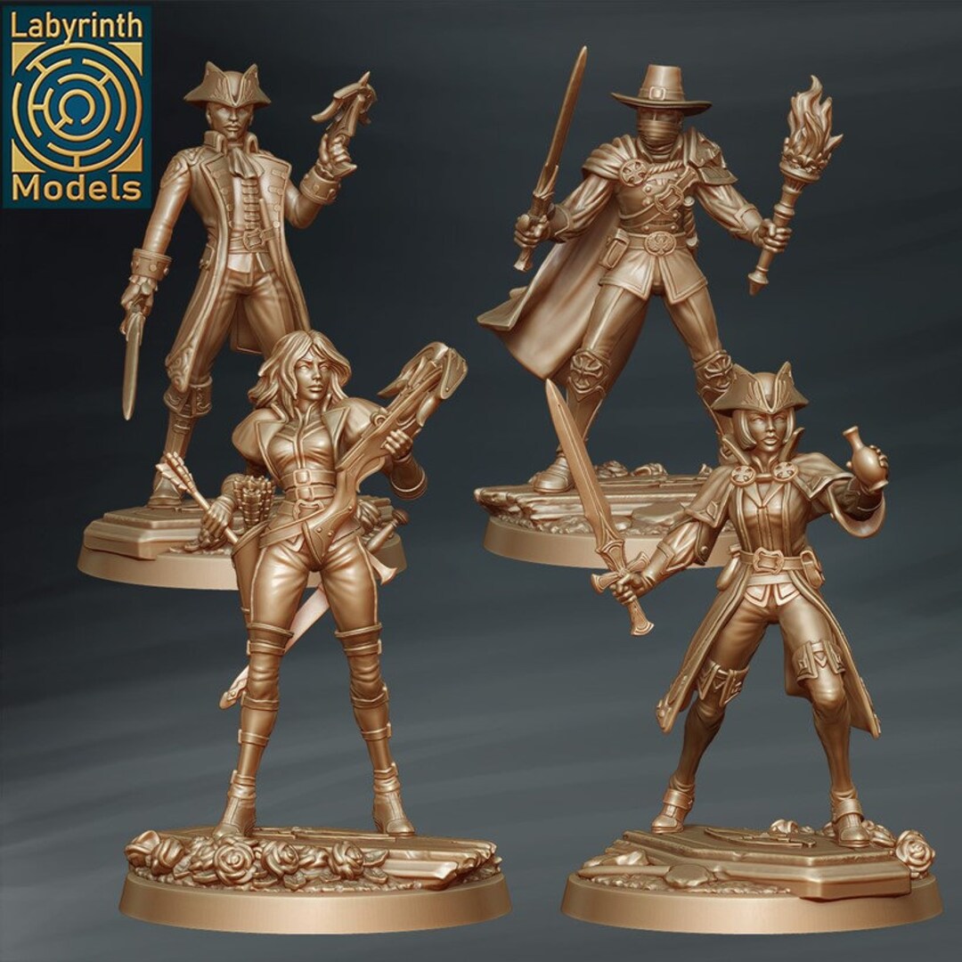 Vampire Kingdom Vampire Hunters Individual/set of 4 Miniatures - D&D ...