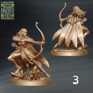 Ice Elf Archers Individual/set of 5 Miniatures D&D Fantasy RPG ...