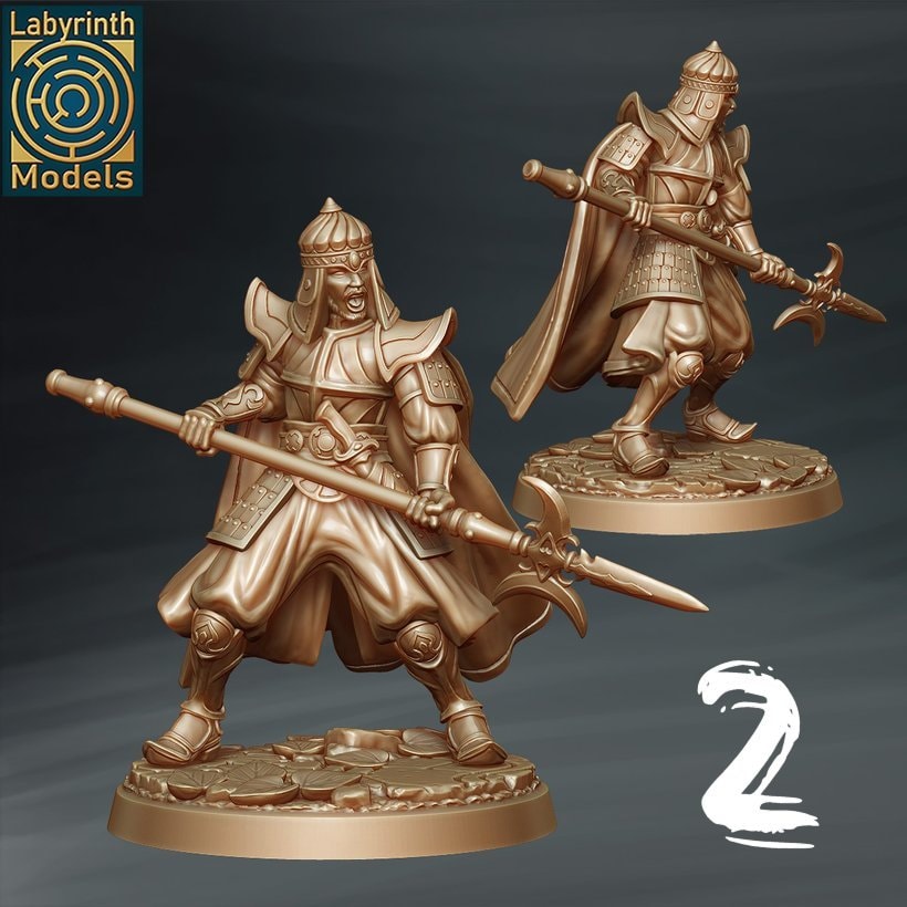 Cerulean Kingdom Sultans Guard Polearms Individual/set of 5 Miniatures ...