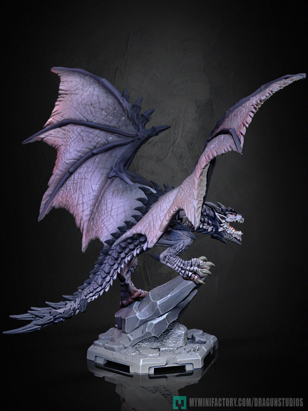 Rathalos Dark Drake - Monster Hunter Fan Art Dragun Studios - Large ...