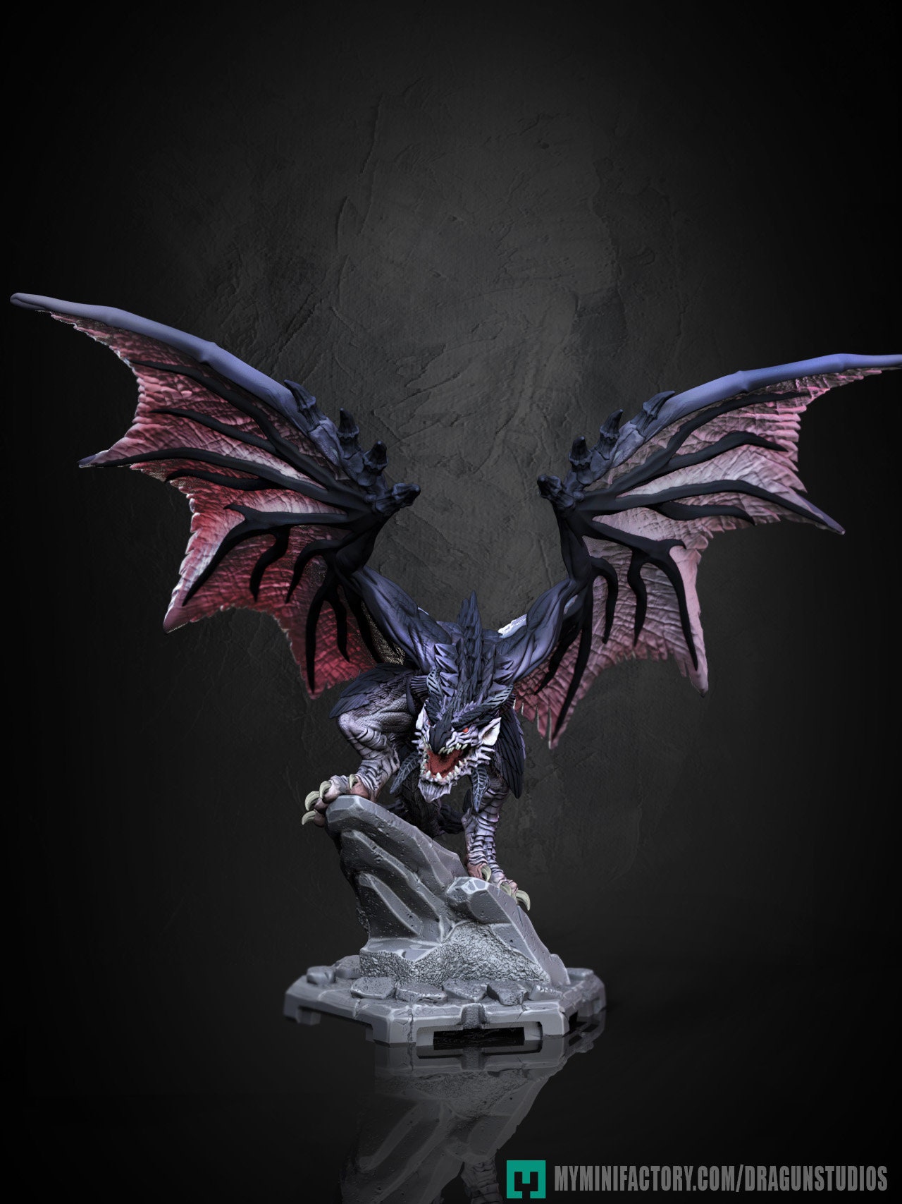 Rathalos Dark Drake - Monster Hunter Fan Art Dragun Studios - Large ...