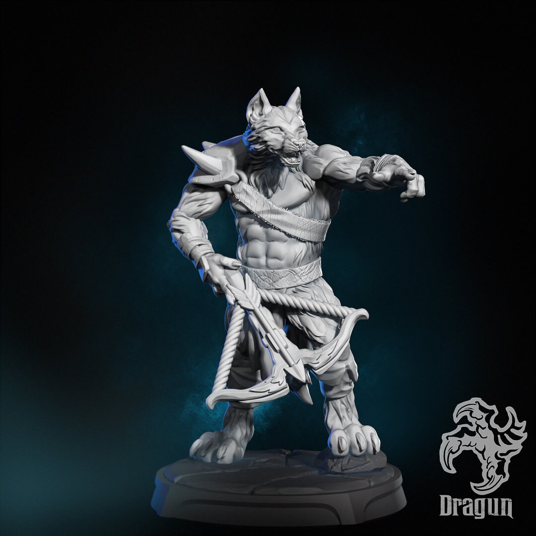 Wolfmen Minions (set of 3) - 3D Printed Miniatures - Dragun Studios ...