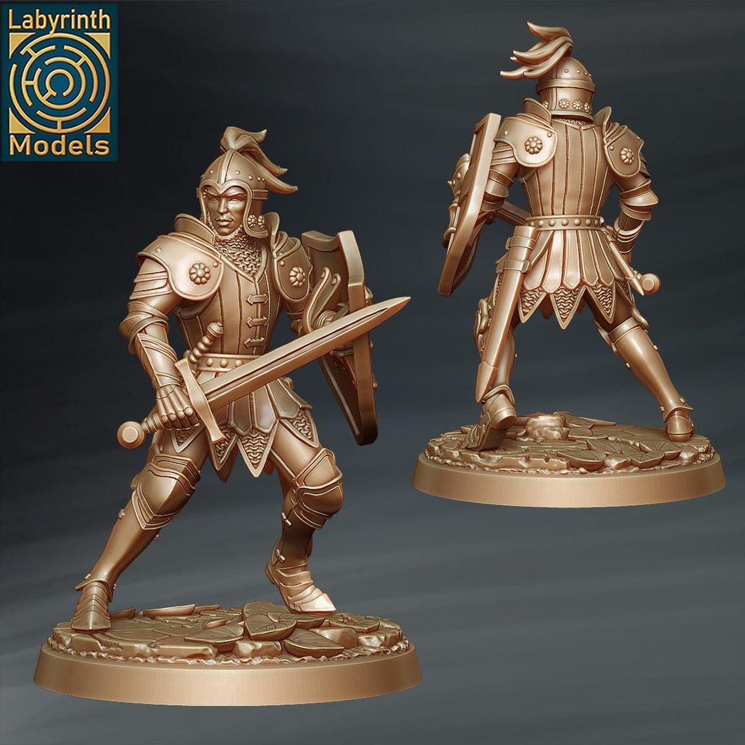 Arthurian Legend, Sir Galahad Miniature - D&D Fantasy RPG - Labyrinth ...