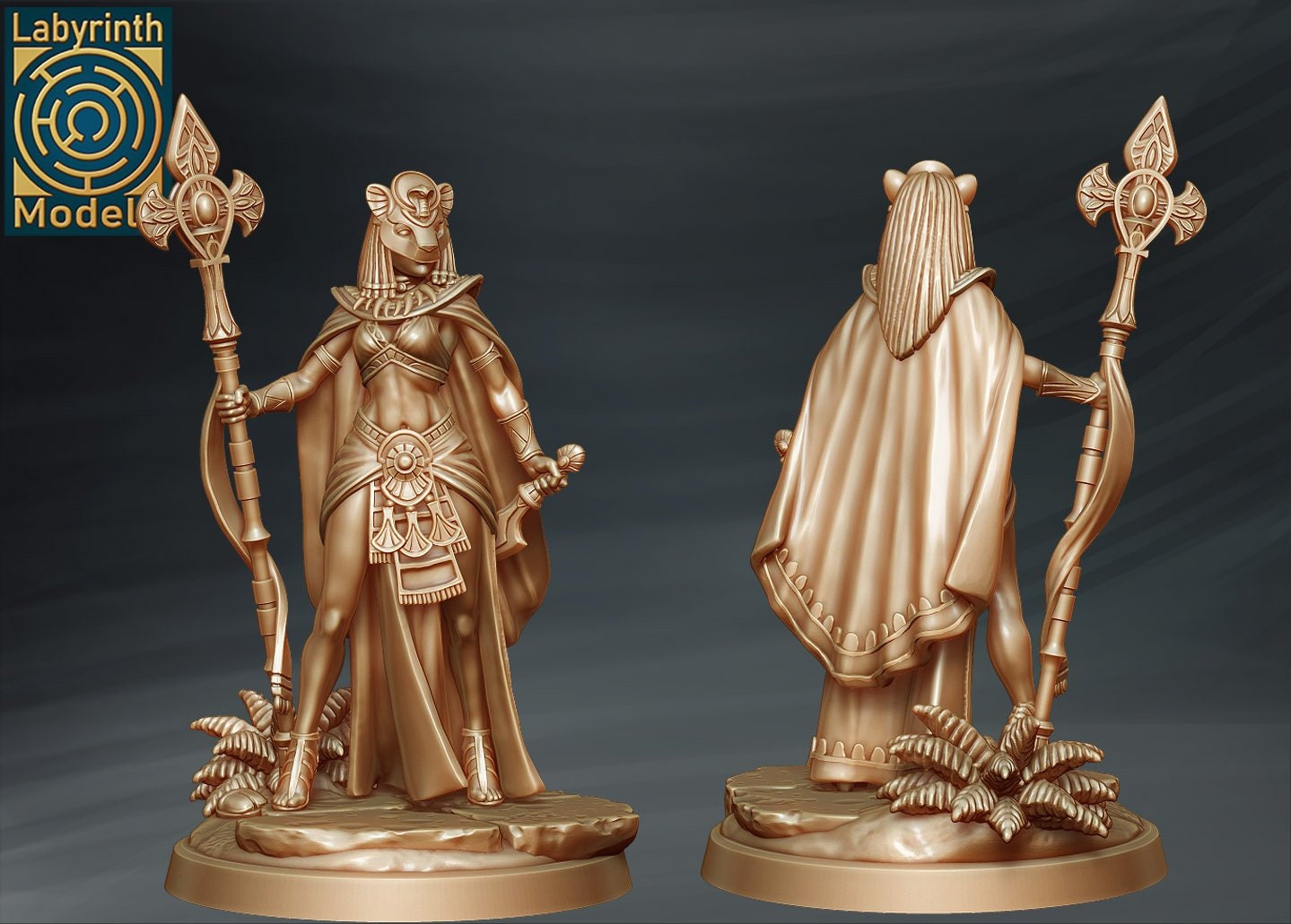 Kingdom of Kemet Priestess of Sekhmet Miniature D&D Fantasy - Etsy