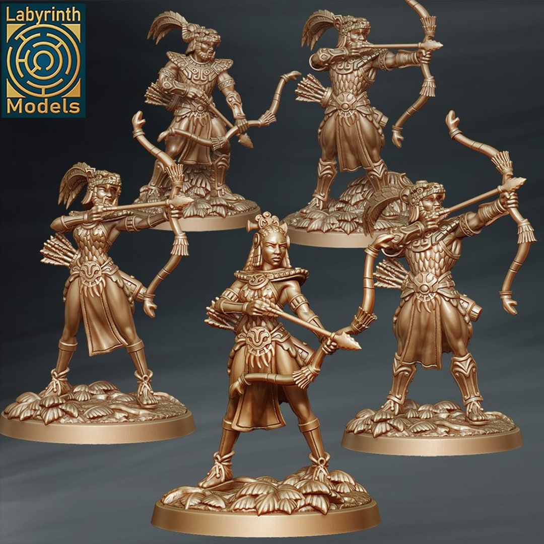 Aztlan Dynasty Serpent Archer Unit - Individual/set of 5 Miniatures - D ...