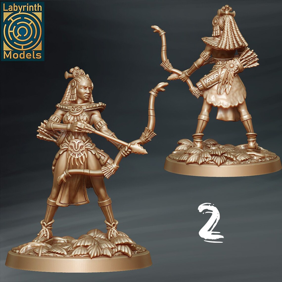 Aztlan Dynasty Serpent Archer Unit - Individual/set of 5 Miniatures - D ...