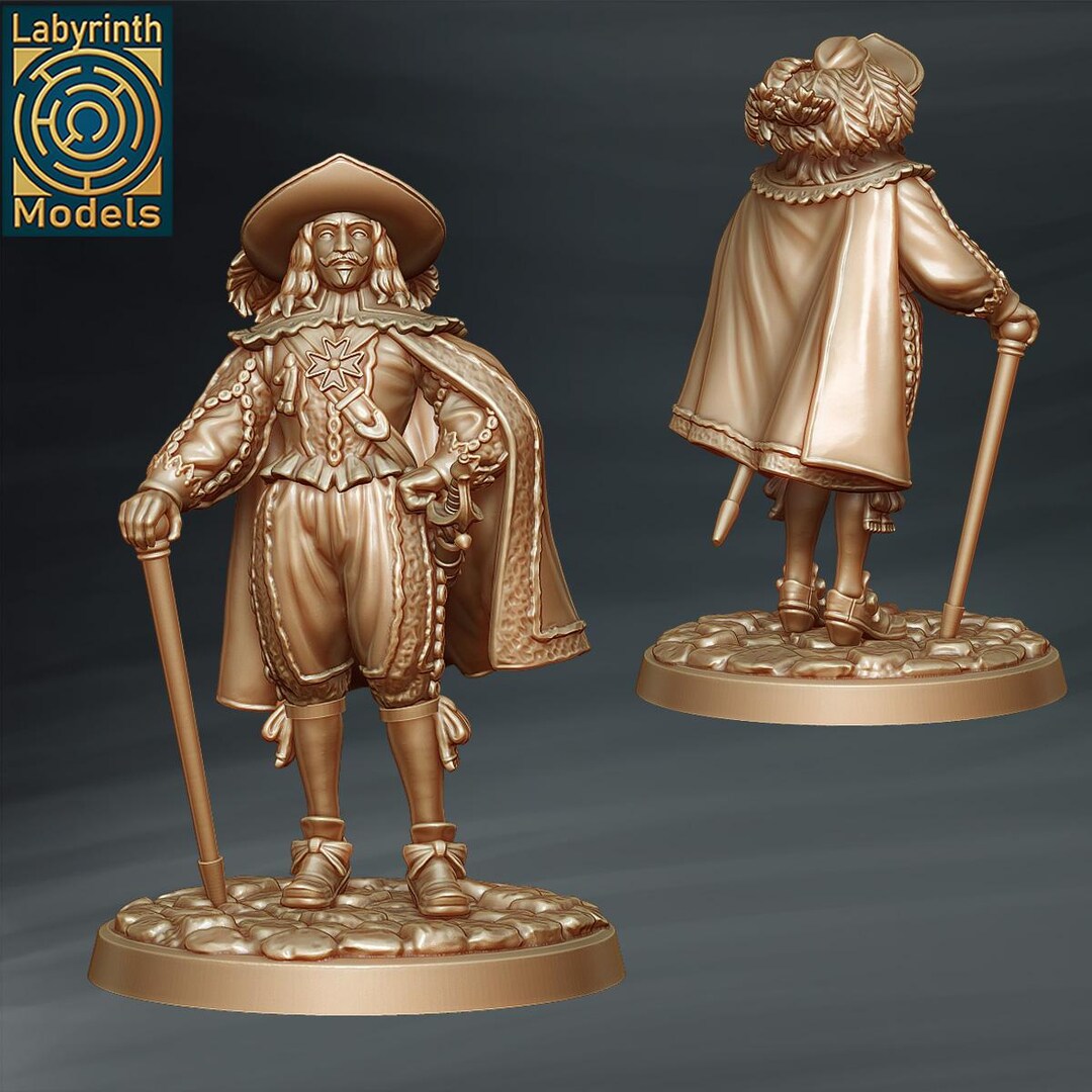 King Louis XIII - Individual Miniature - D&D Fantasy RPG - Labyrinth ...